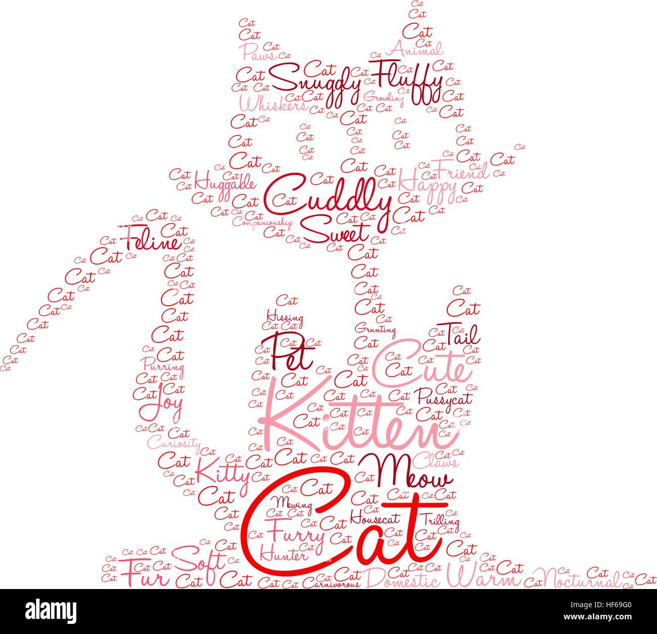 Cat word cloud on a white background Stock Vector Image & Art - Alamy