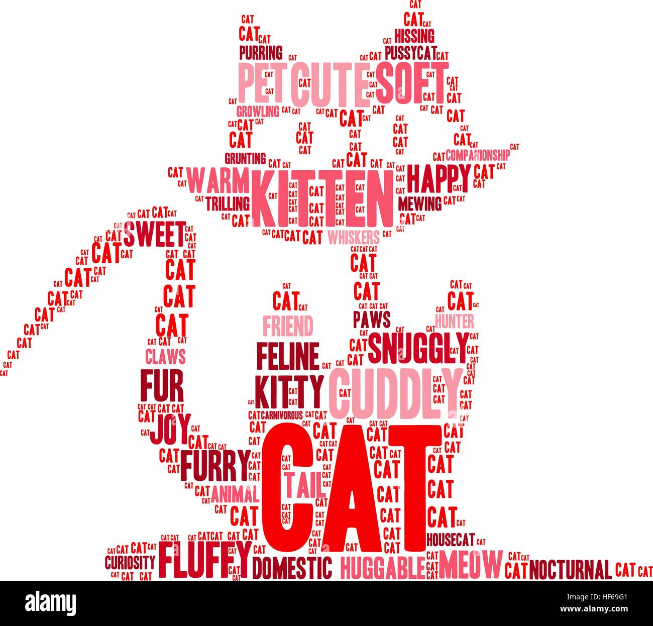 Cat word cloud on a white background Stock Vector Image & Art - Alamy