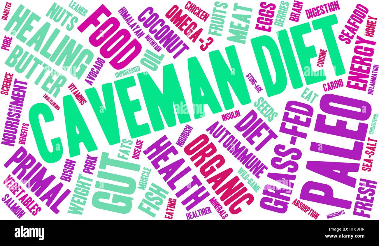 Caveman diet word cloud on a white background Stock Vector Image & Art ...