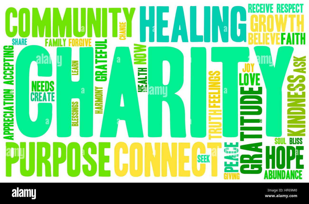 Charity word cloud on a white background Stock Vector Image & Art - Alamy
