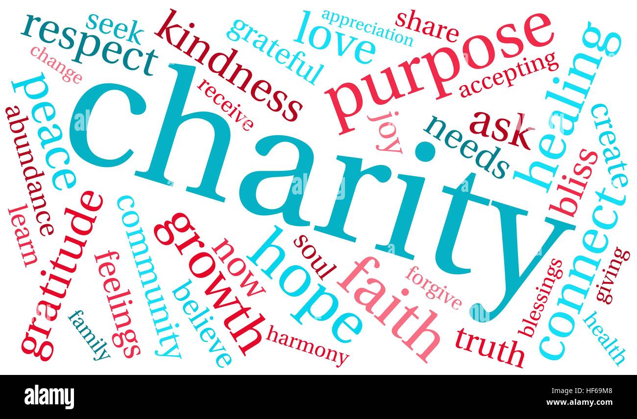 Charity word cloud on a white background Stock Vector Image & Art - Alamy