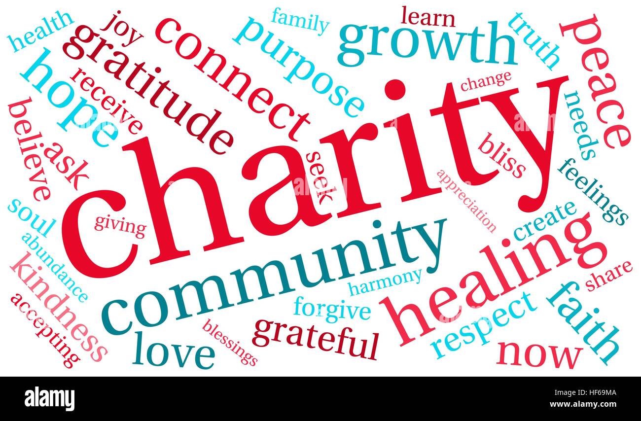 Charity word cloud on a white background Stock Vector Image & Art - Alamy
