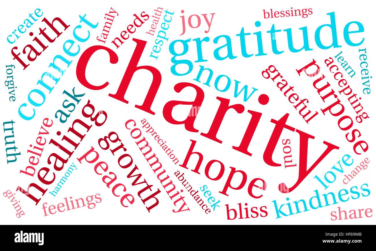Charity word cloud on a white background Stock Vector Image & Art - Alamy