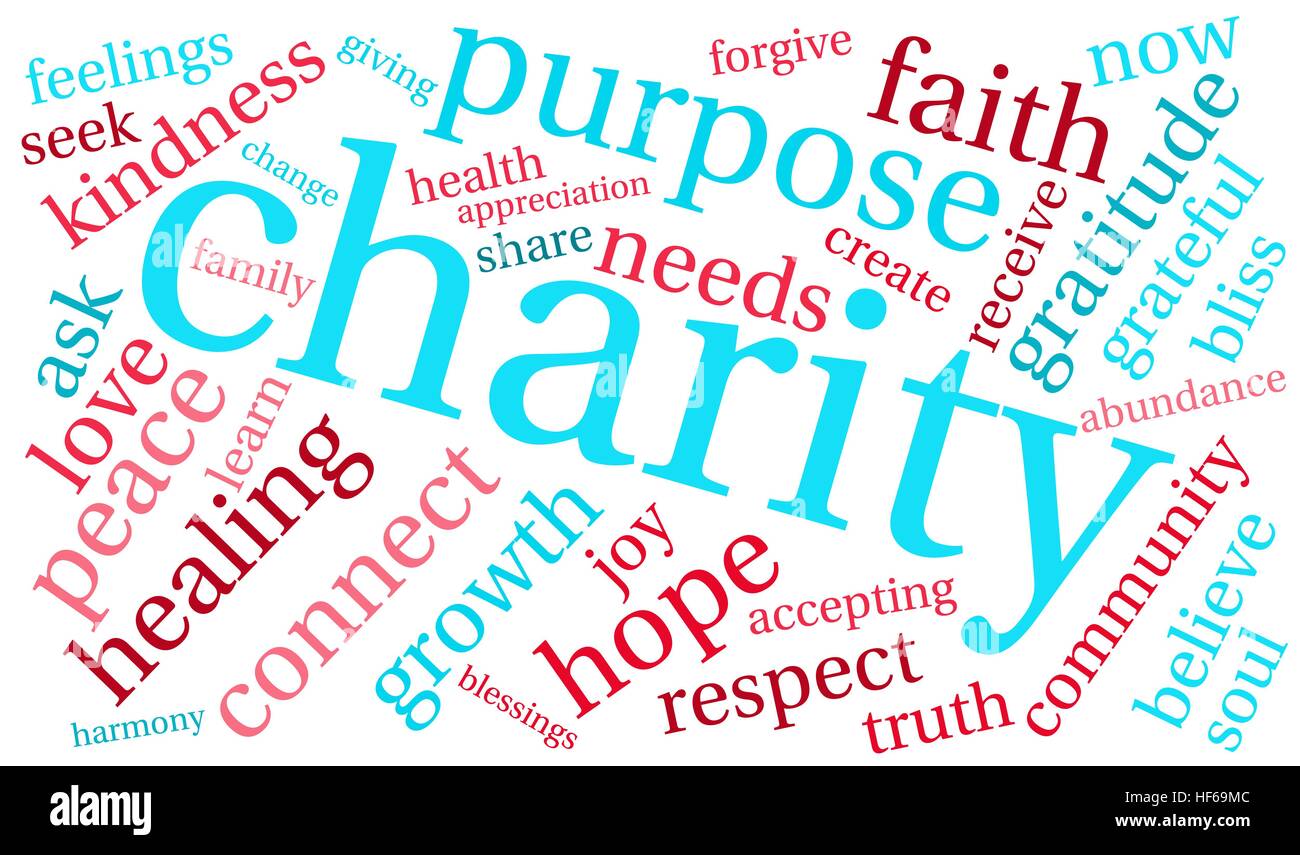 Charity word cloud on a white background Stock Vector Image & Art - Alamy