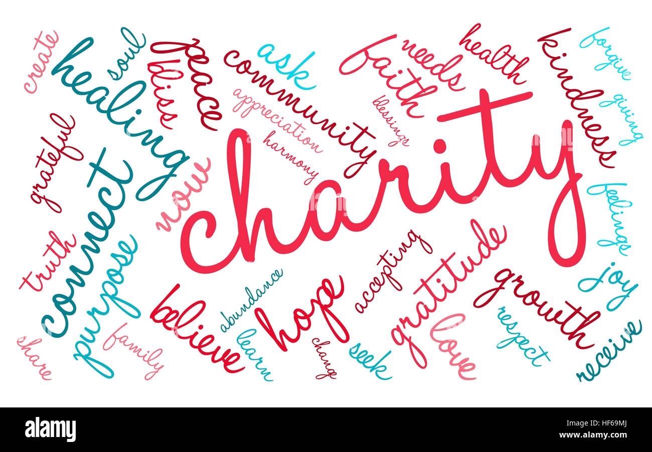 Charity word cloud on a white background Stock Vector Image & Art - Alamy
