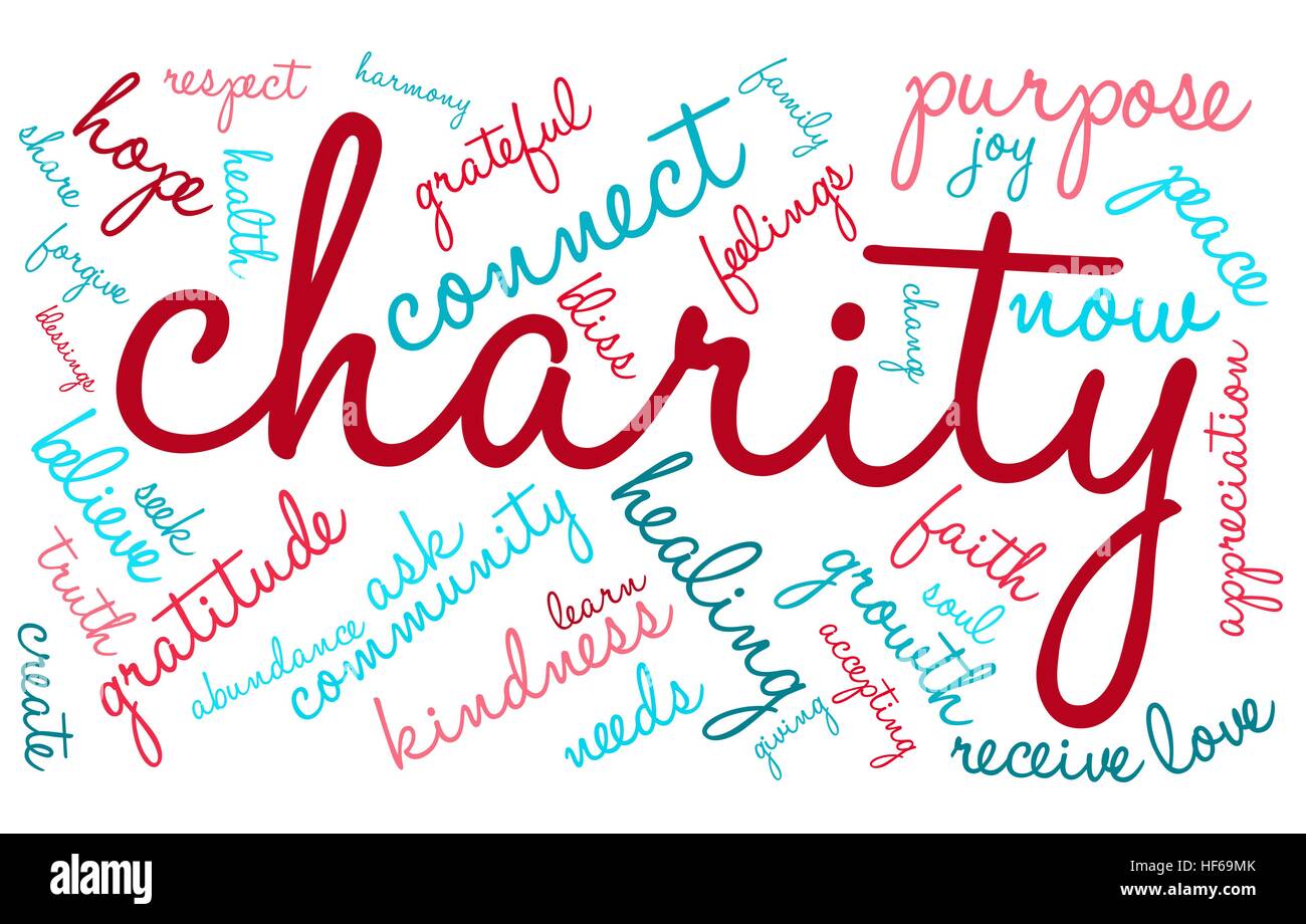 Charity word cloud on a white background Stock Vector Image & Art - Alamy