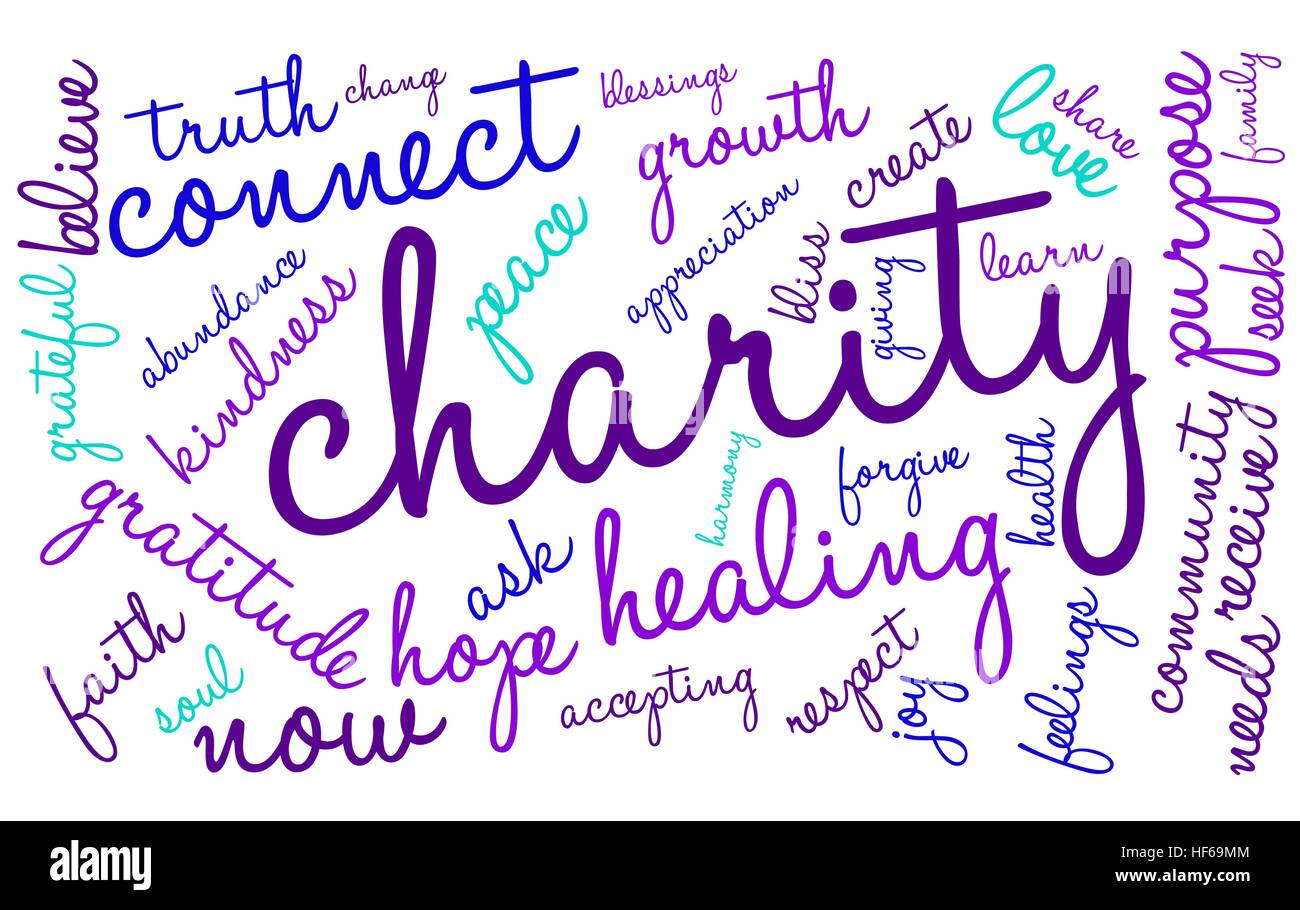 Charity word cloud on a white background Stock Vector Image & Art - Alamy