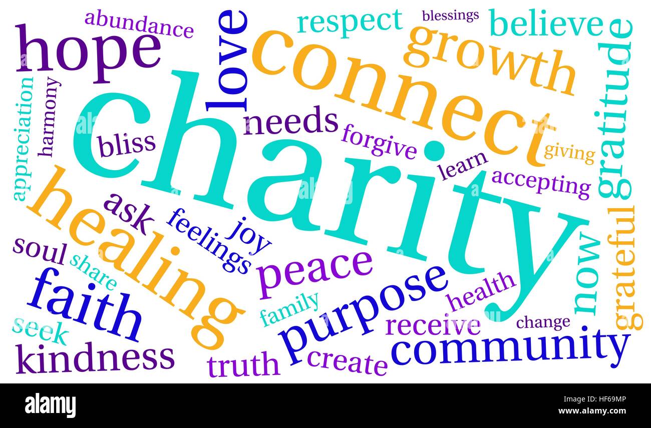 Charity word cloud on a white background Stock Vector Image & Art - Alamy