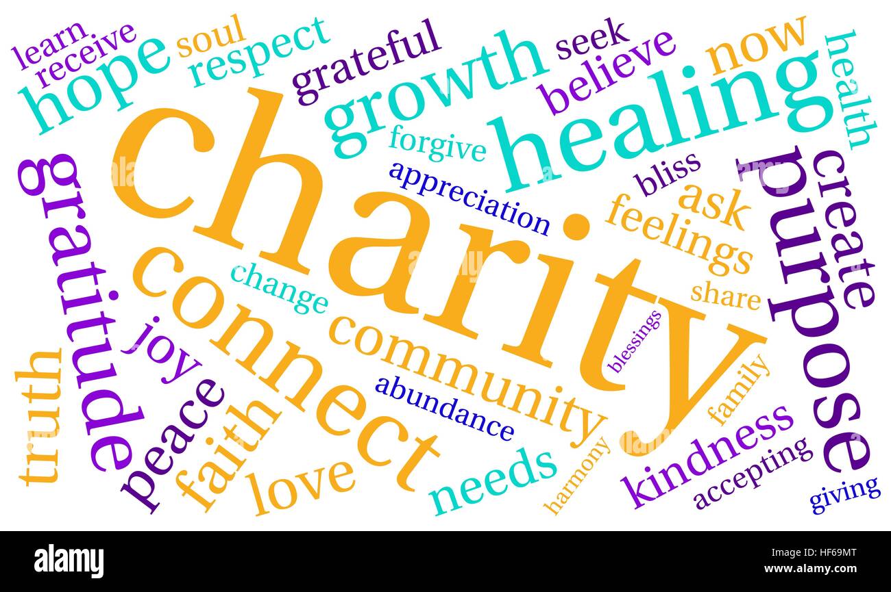 Charity word cloud on a white background Stock Vector Image & Art - Alamy