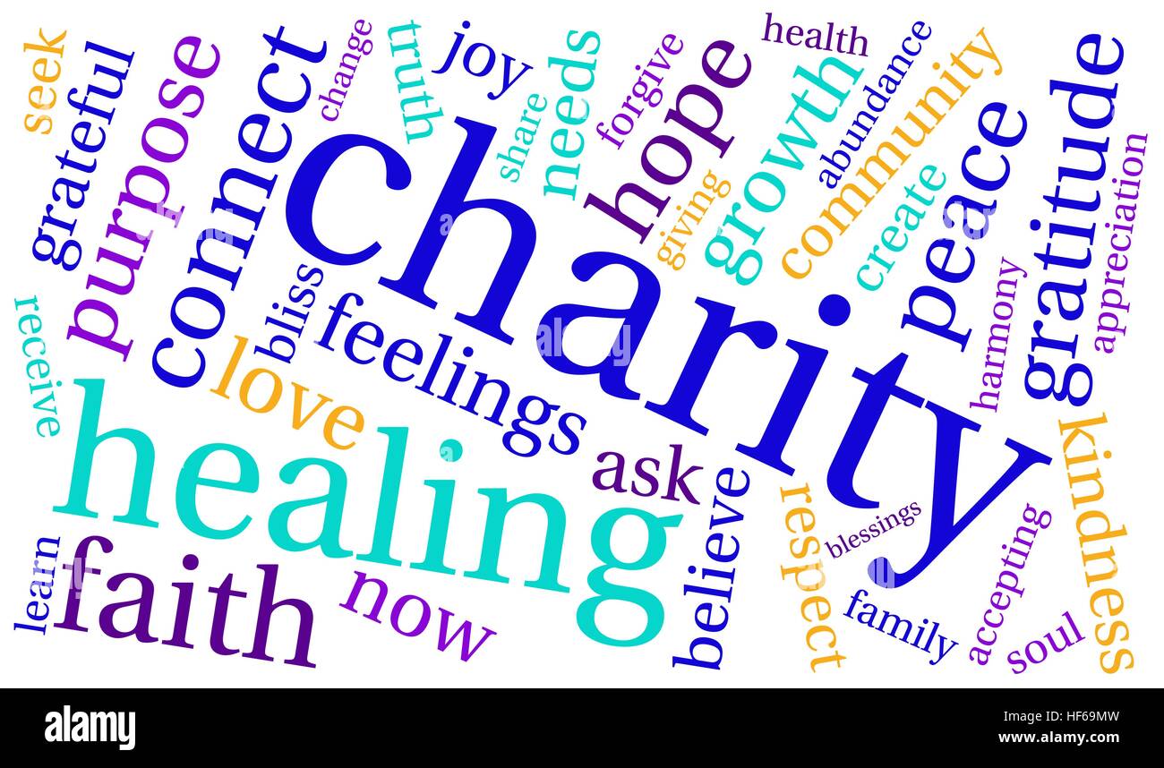 Charity word cloud on a white background Stock Vector Image & Art - Alamy
