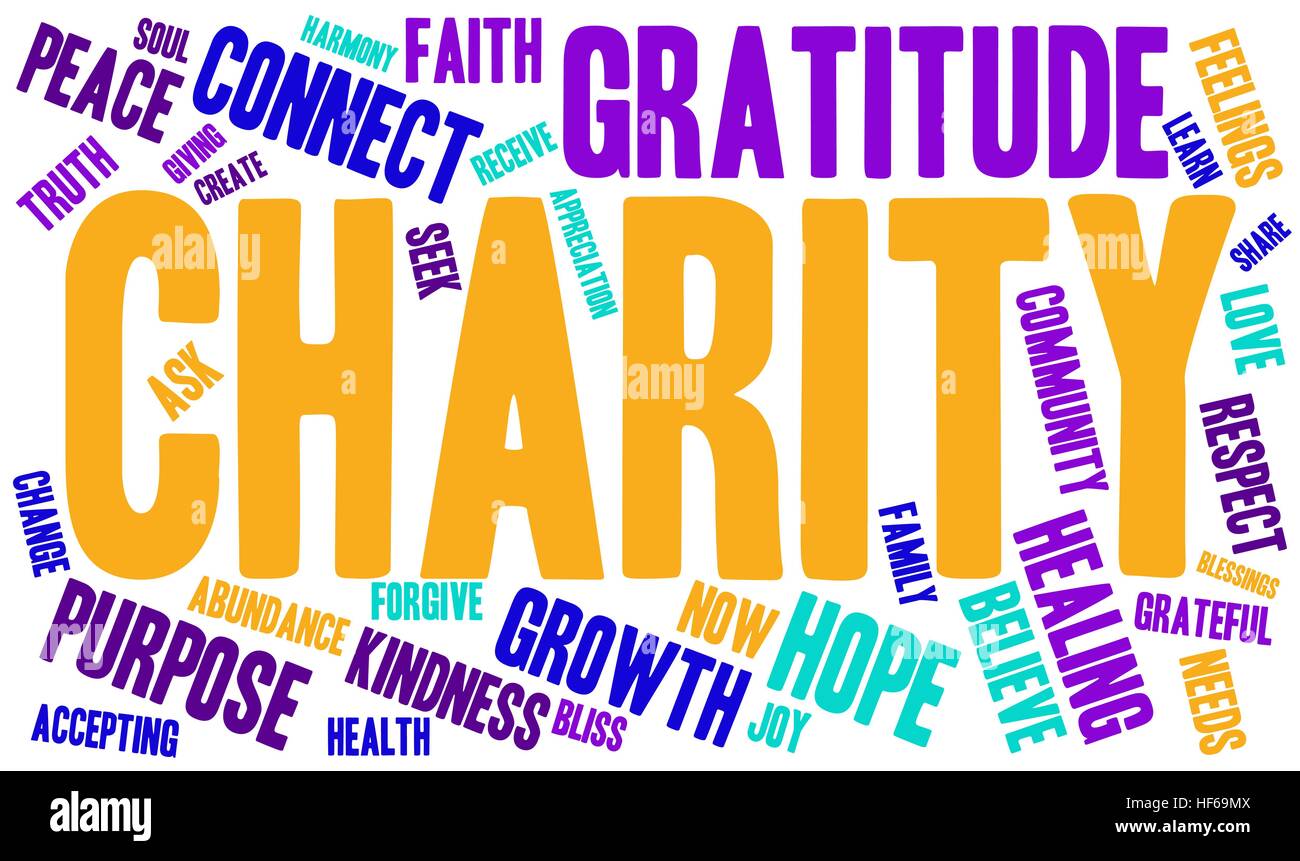 Charity word cloud on a white background Stock Vector Image & Art - Alamy