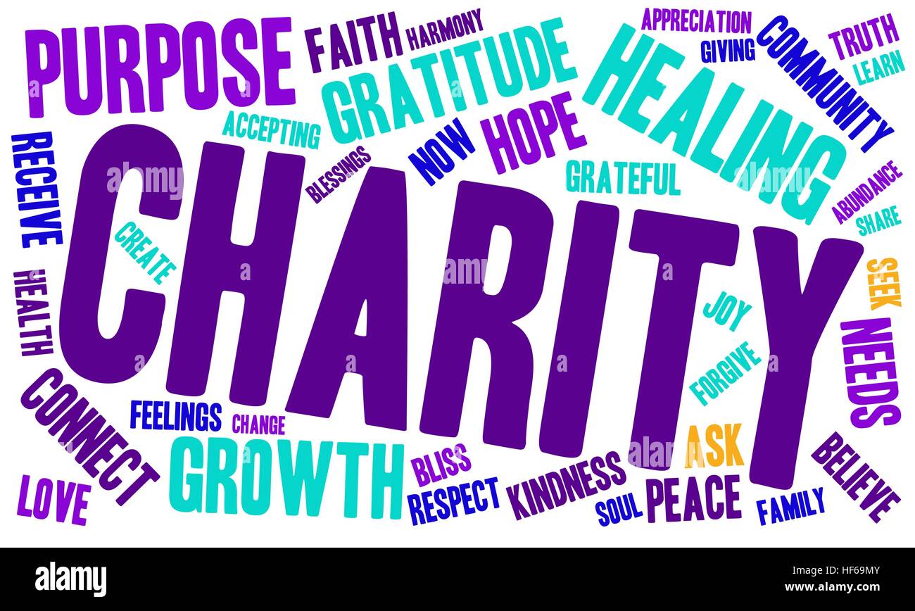 Charity word cloud on a white background Stock Vector Image & Art - Alamy