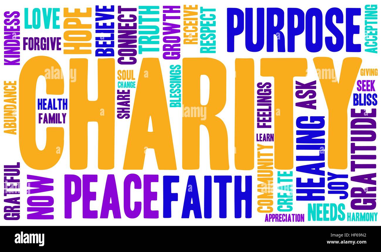 Charity word cloud on a white background Stock Vector Image & Art - Alamy