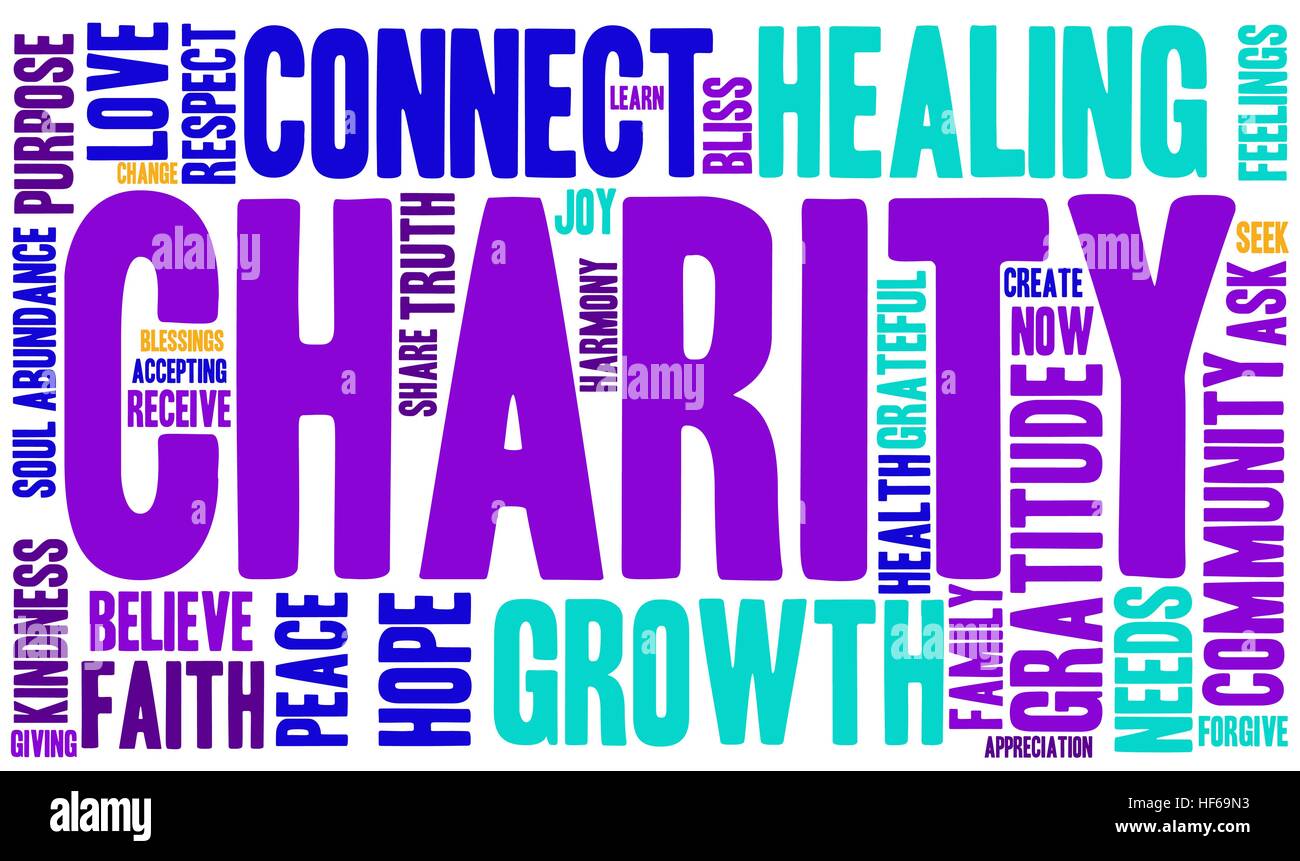 Charity word cloud on a white background Stock Vector Image & Art - Alamy