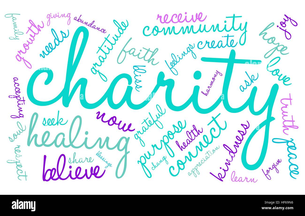 Charity word cloud on a white background Stock Vector Image & Art - Alamy