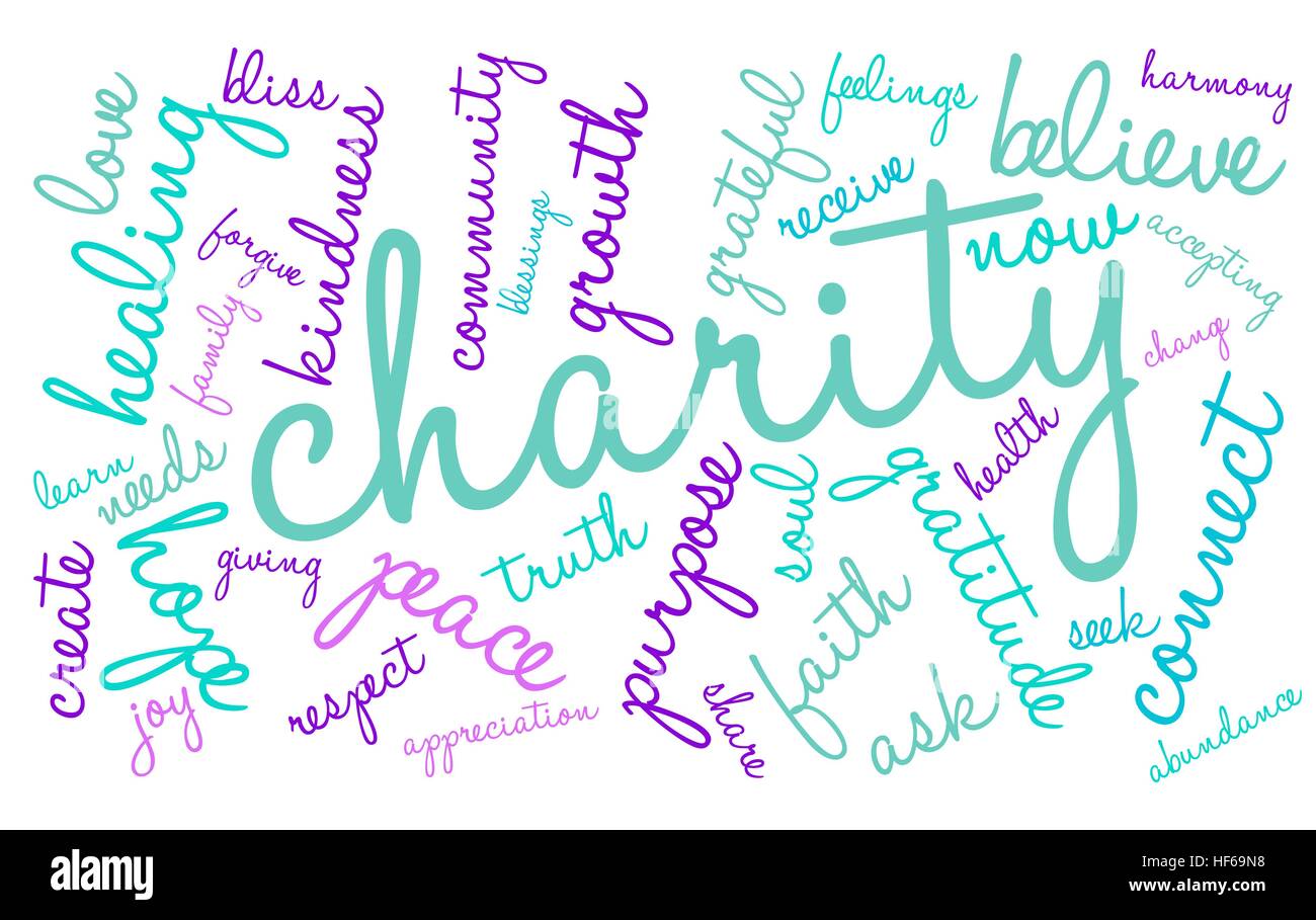 Charity word cloud on a white background Stock Vector Image & Art - Alamy