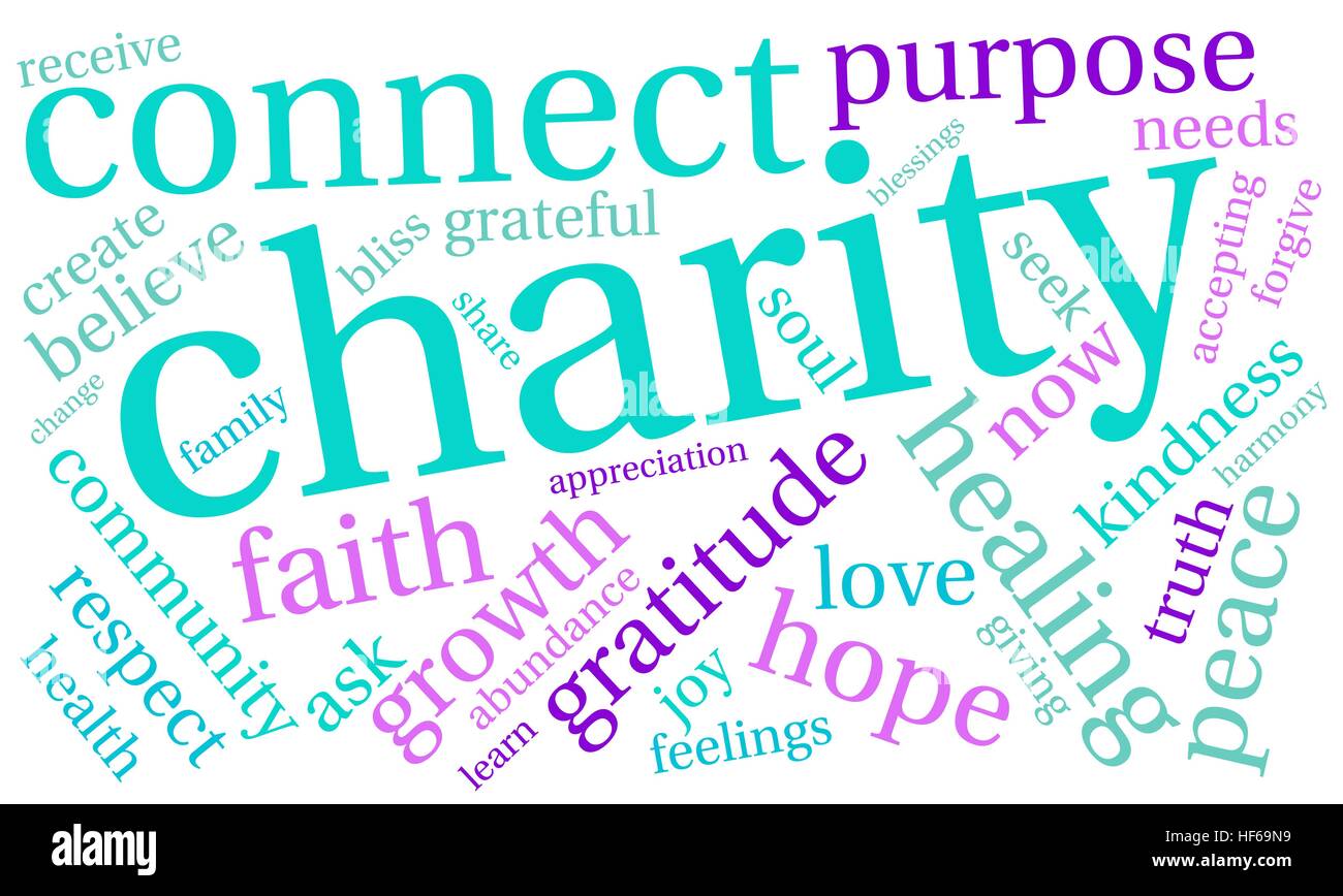 Charity word cloud on a white background Stock Vector Image & Art - Alamy
