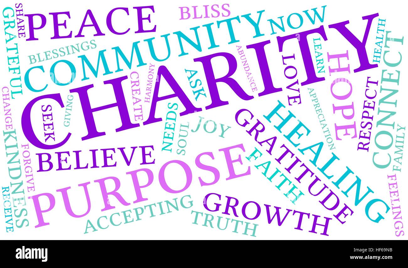 Charity word cloud on a white background Stock Vector Image & Art - Alamy