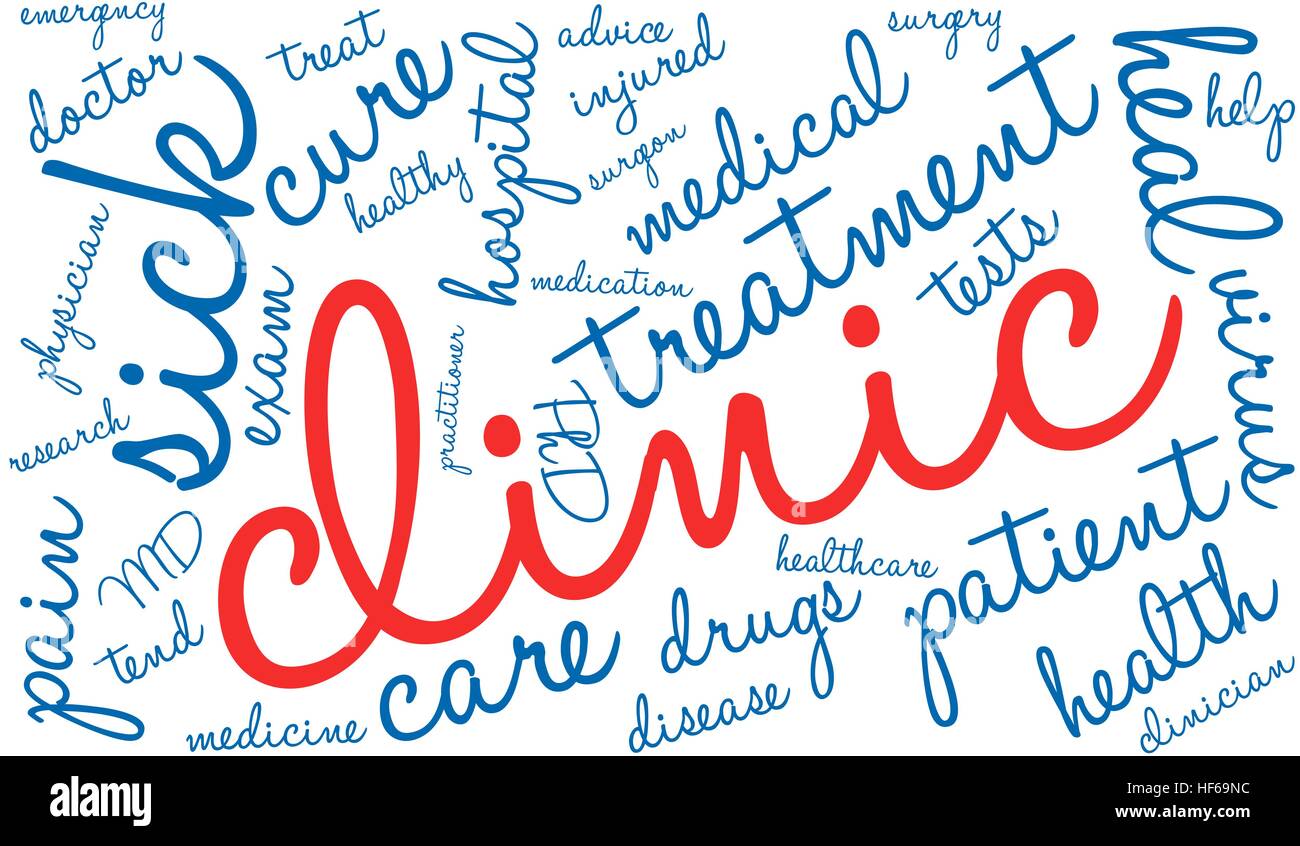 Clinic word cloud on a white background Stock Vector Image & Art - Alamy