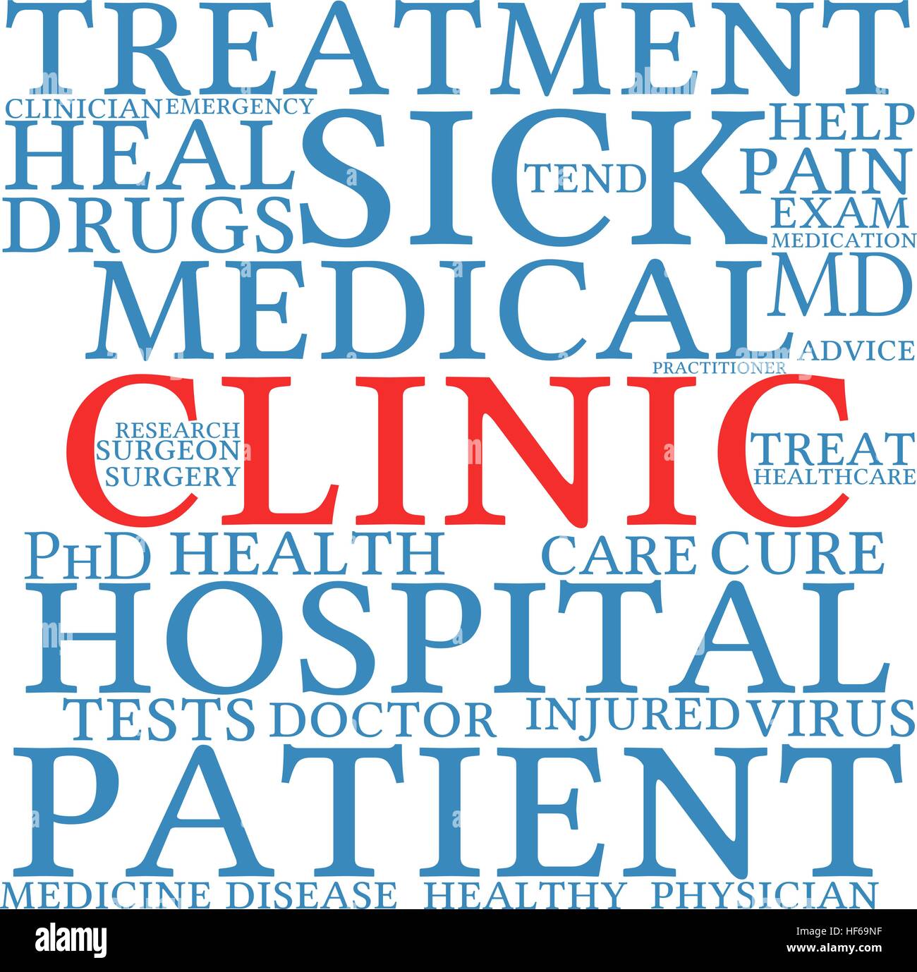 Clinic word cloud on a white background Stock Vector Image & Art - Alamy