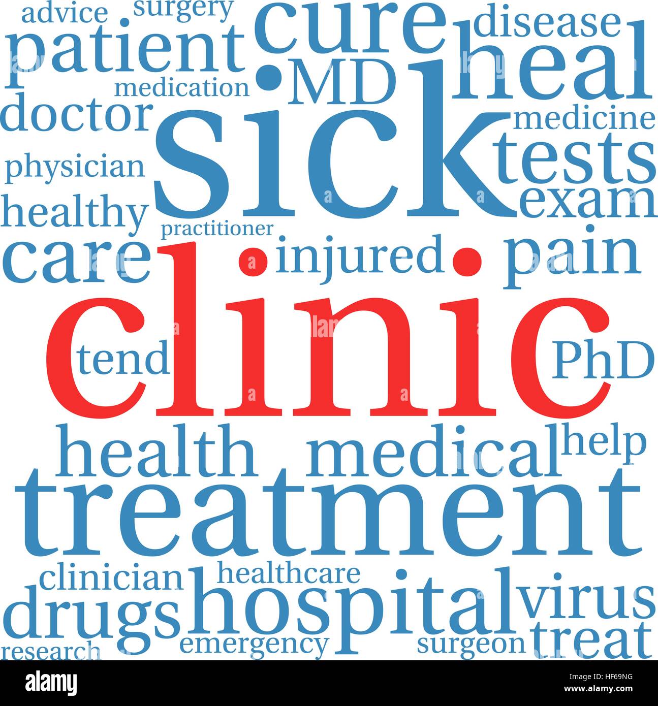 Clinic word cloud on a white background Stock Vector Image & Art - Alamy