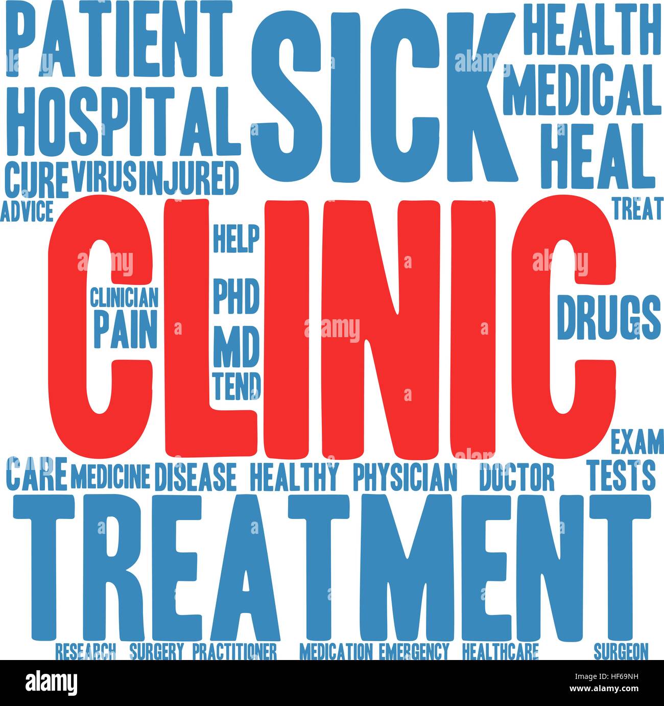 Clinic word cloud on a white background Stock Vector Image & Art - Alamy