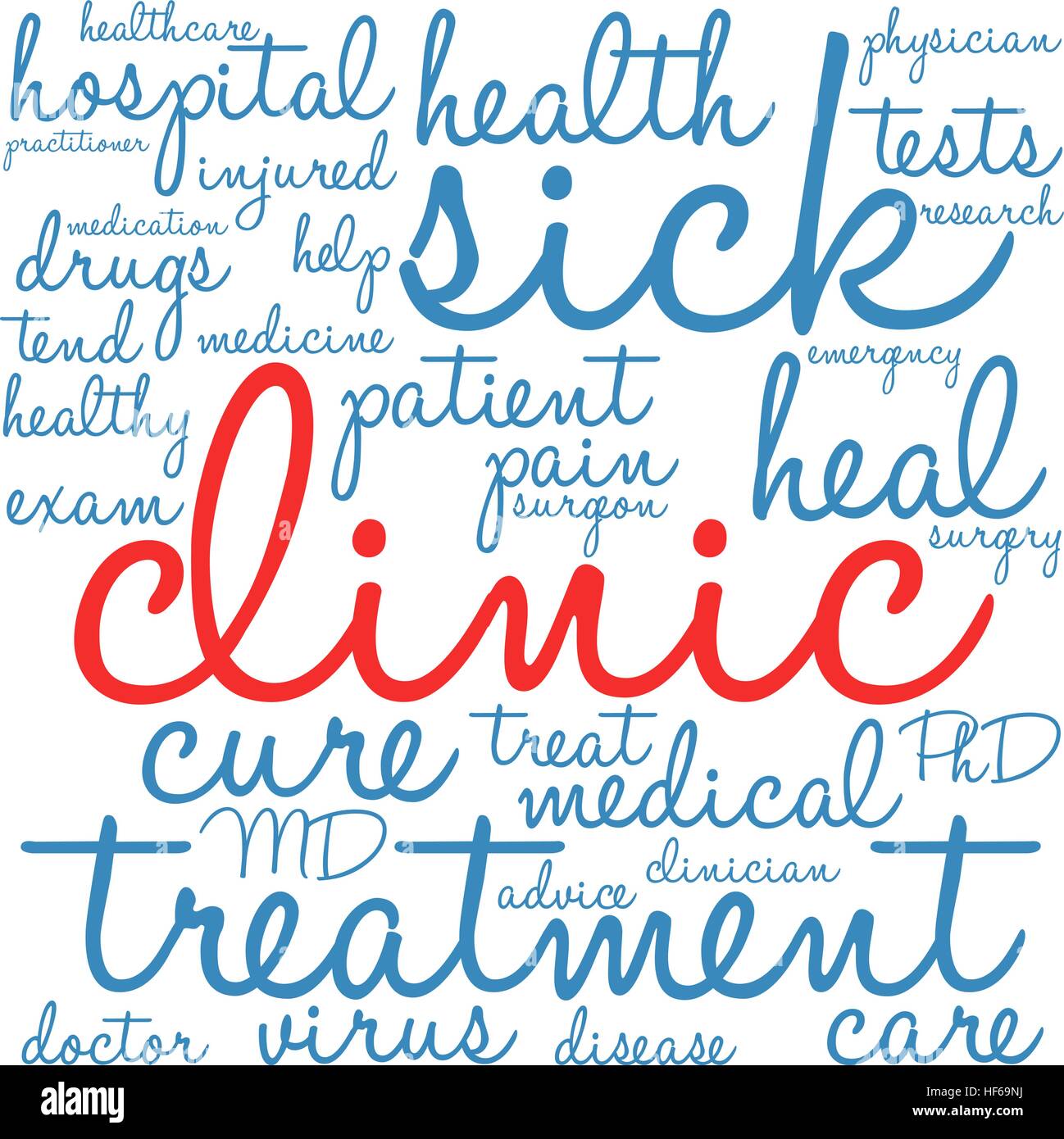 Clinic word cloud on a white background Stock Vector Image & Art - Alamy