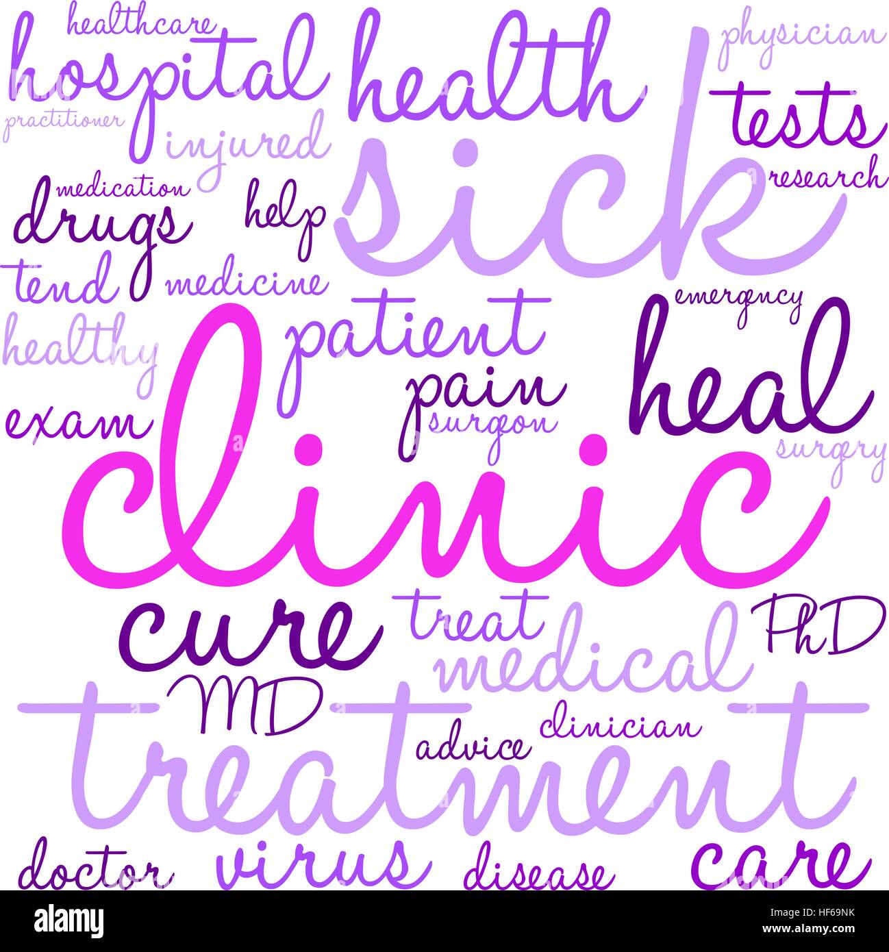 Clinic word cloud on a white background Stock Vector Image & Art - Alamy