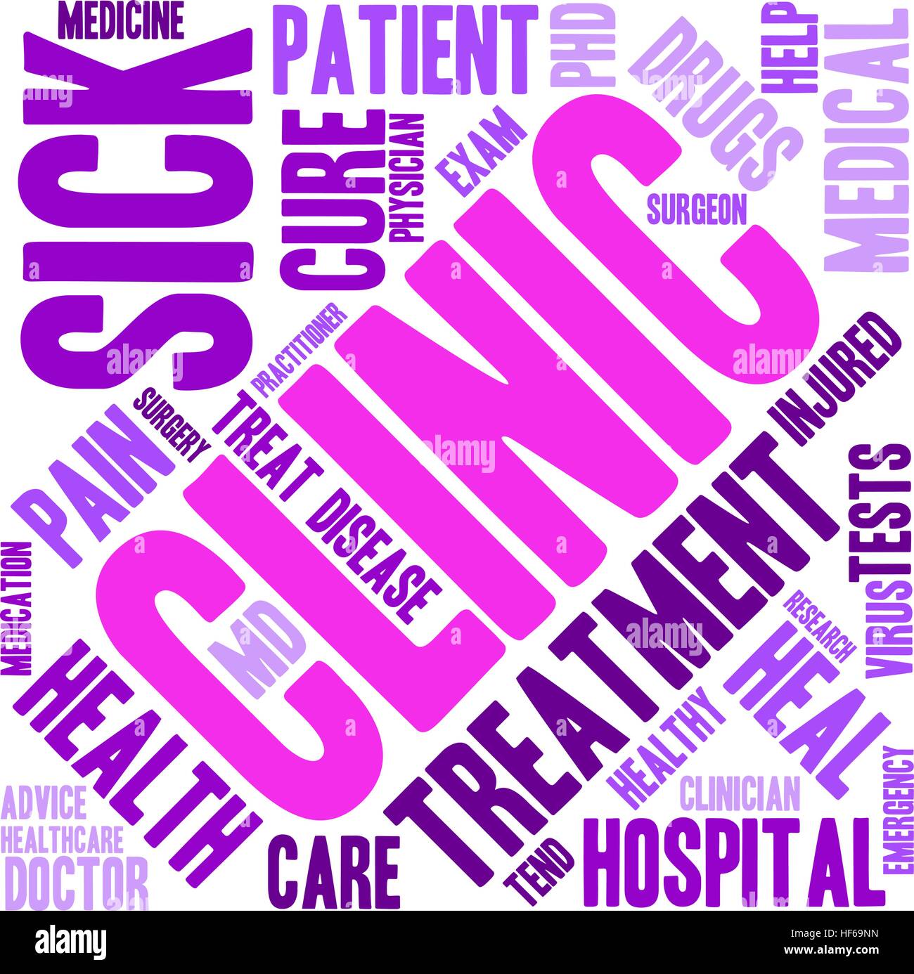 Clinic word cloud on a white background Stock Vector Image & Art - Alamy