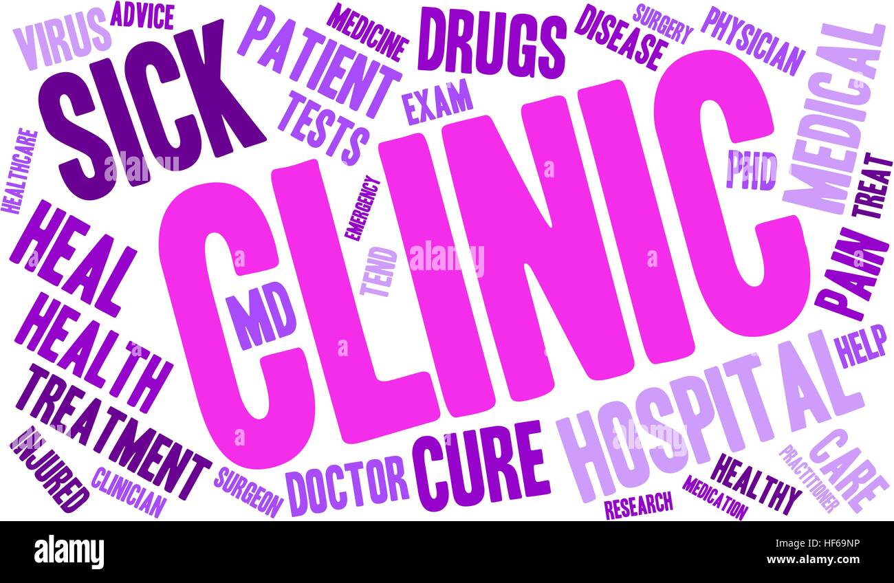 Clinic word cloud on a white background Stock Vector Image & Art - Alamy