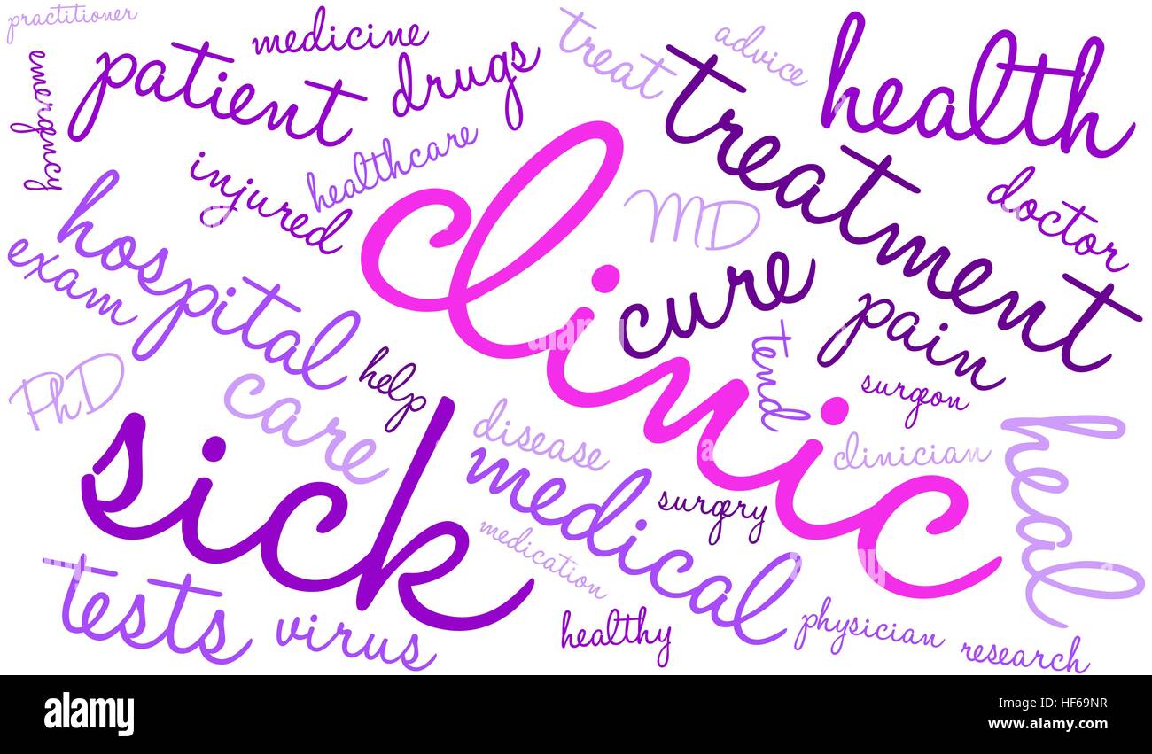 Clinic word cloud on a white background Stock Vector Image & Art - Alamy