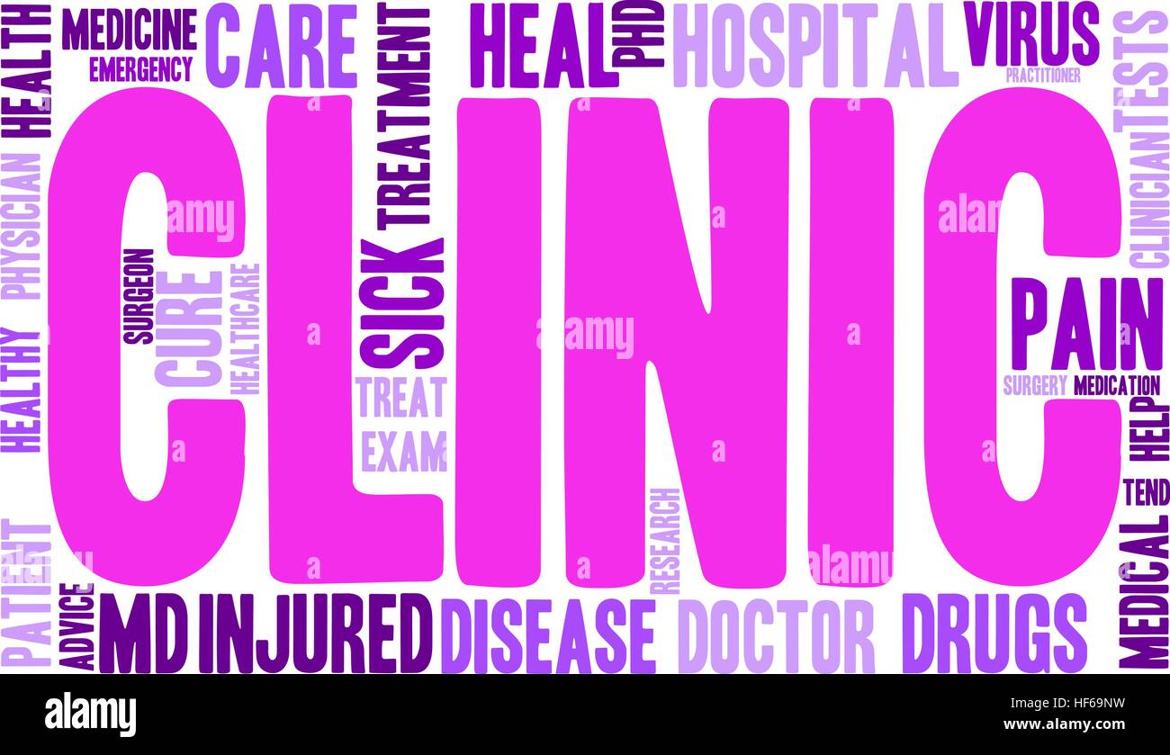 Clinic word cloud on a white background Stock Vector Image & Art - Alamy