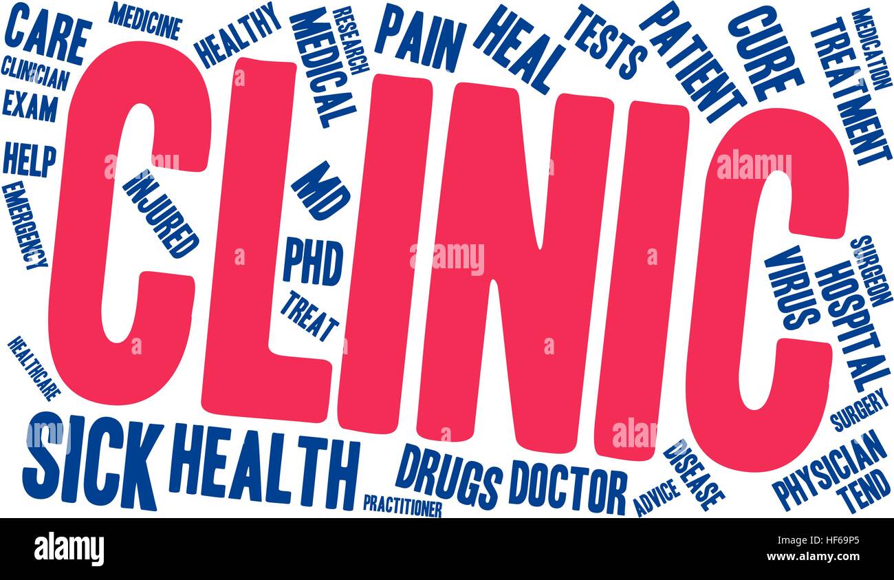 Clinic word cloud on a white background Stock Vector Image & Art - Alamy