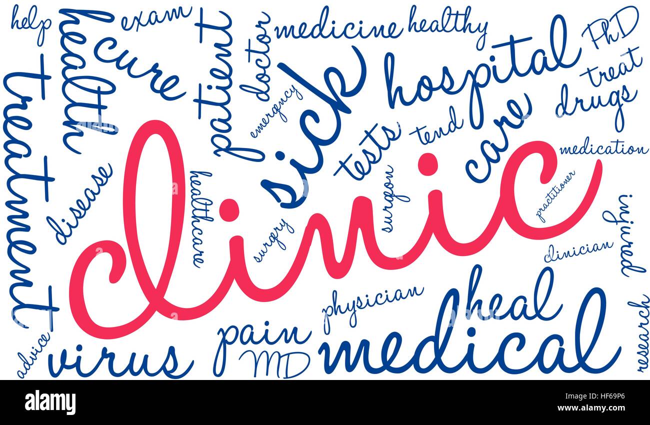 Clinic word cloud on a white background Stock Vector Image & Art - Alamy