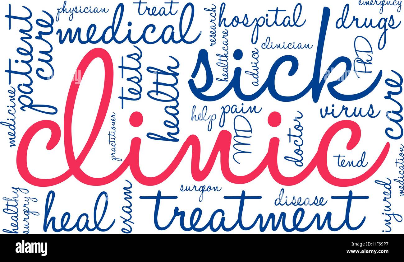 Clinic word cloud on a white background Stock Vector Image & Art - Alamy