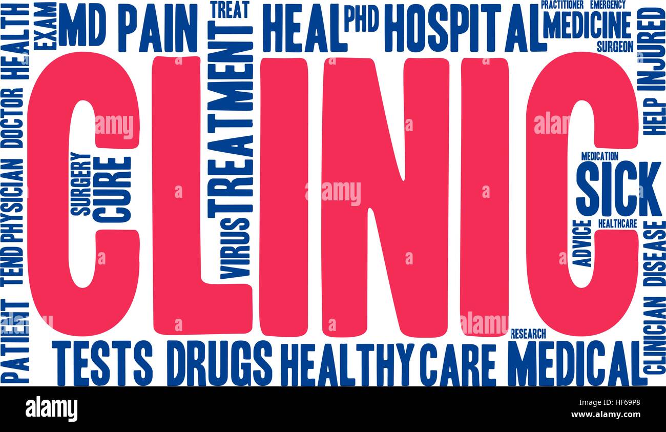 Clinic word cloud on a white background Stock Vector Image & Art - Alamy