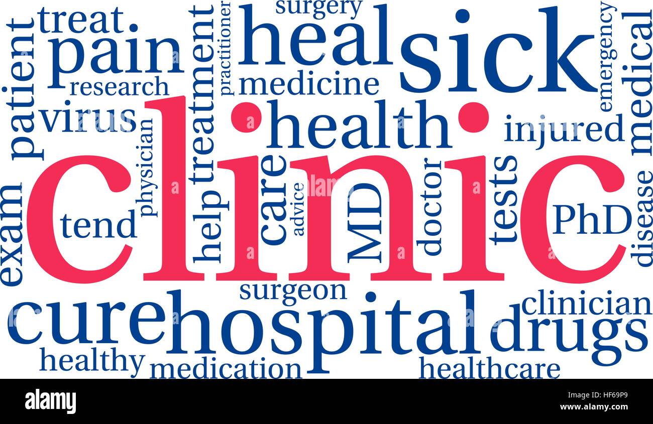Clinic word cloud on a white background Stock Vector Image & Art - Alamy