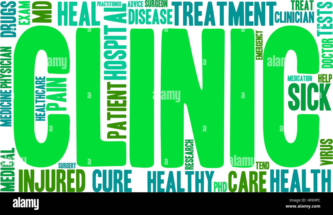 Clinic word cloud on a white background Stock Vector Image & Art - Alamy