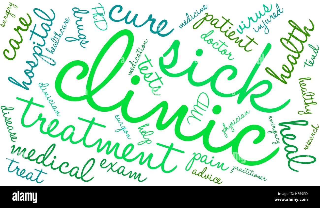 Clinic word cloud on a white background Stock Vector Image & Art - Alamy
