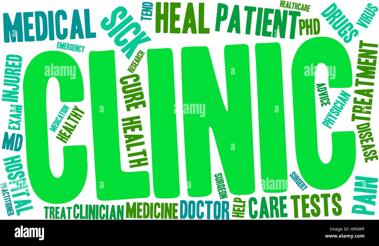 Clinic word cloud on a white background Stock Vector Image & Art - Alamy