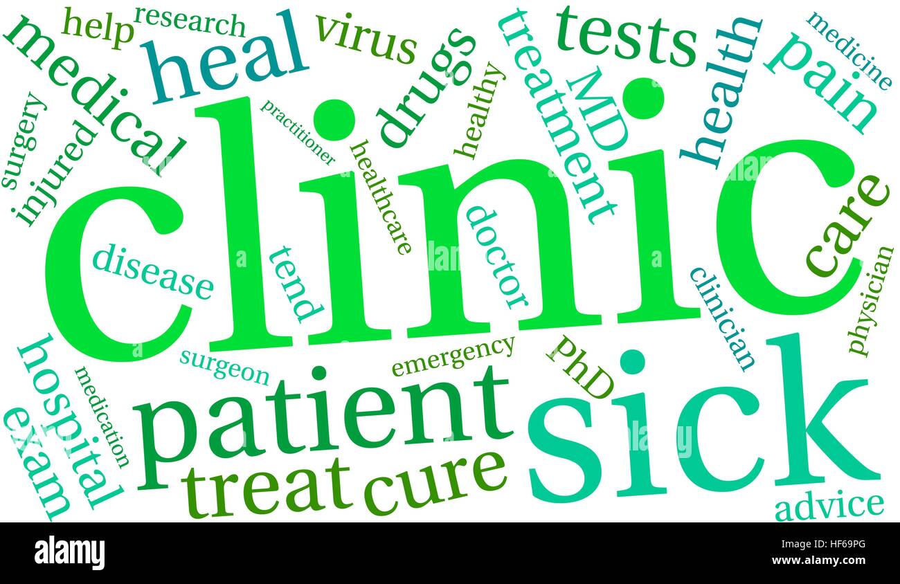 Clinic word cloud on a white background Stock Vector Image & Art - Alamy
