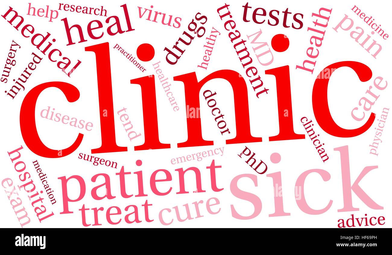 Clinic word cloud on a white background Stock Vector Image & Art - Alamy