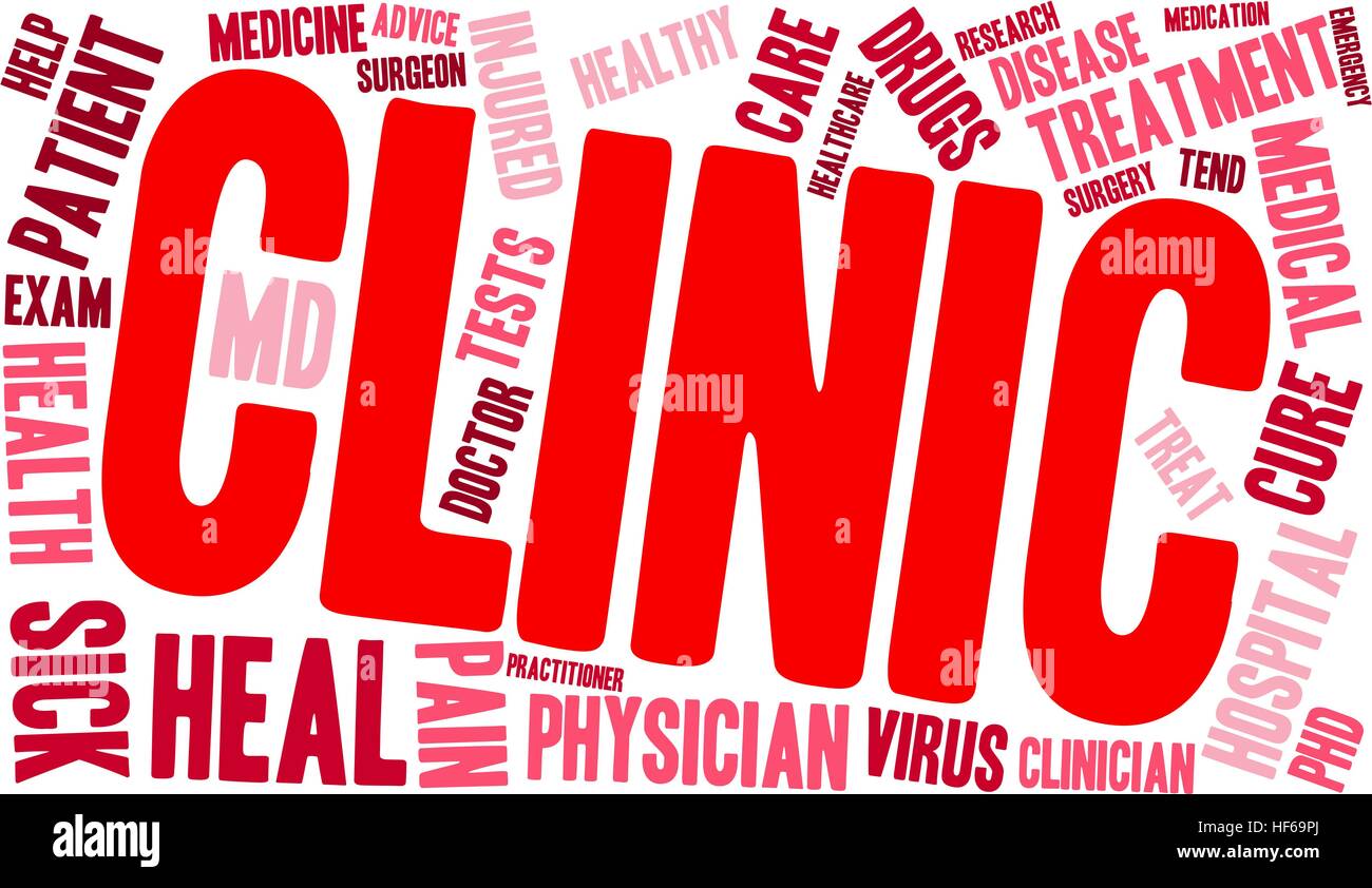Clinic word cloud on a white background Stock Vector Image & Art - Alamy