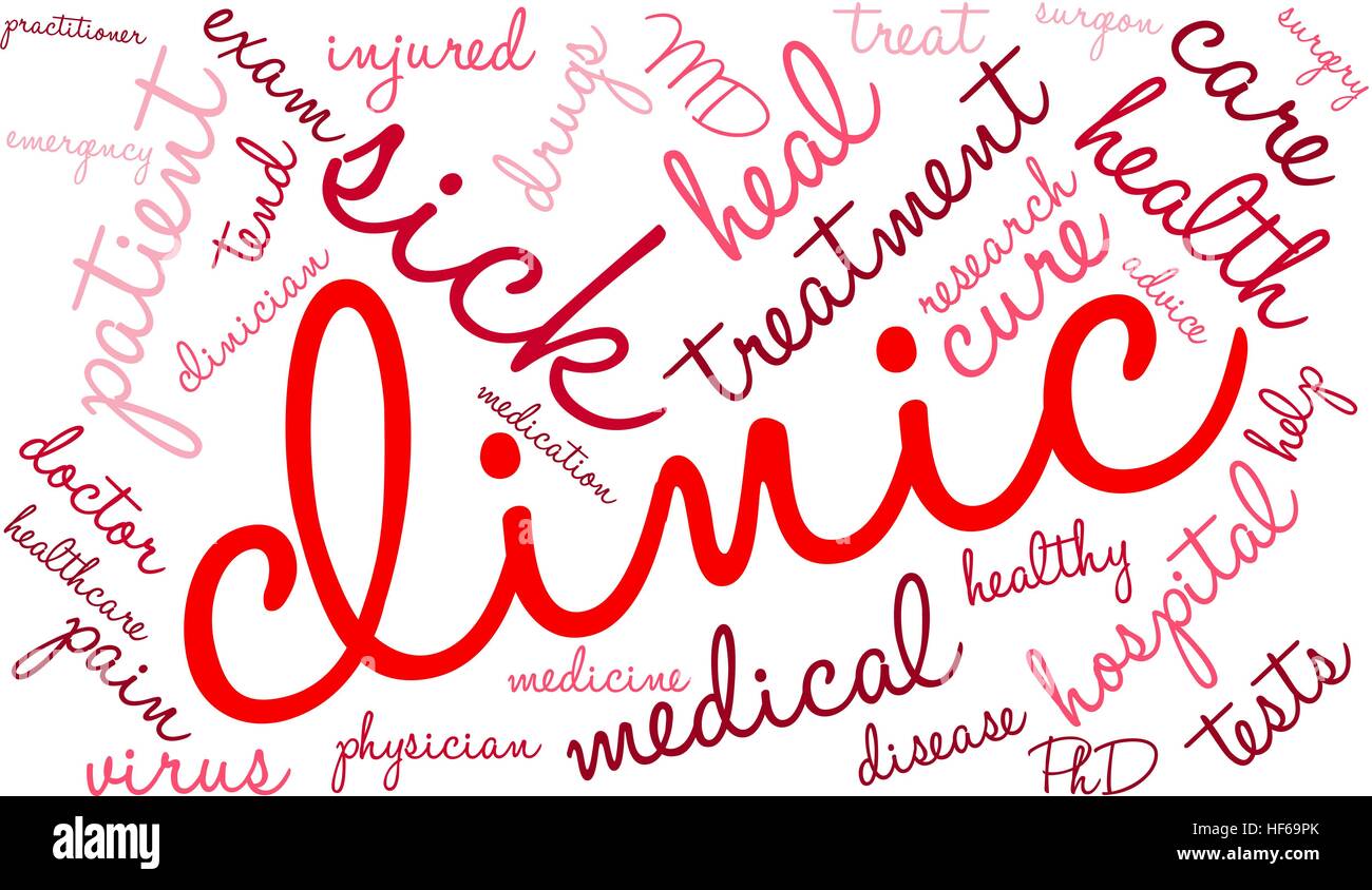 Clinic word cloud on a white background Stock Vector Image & Art - Alamy