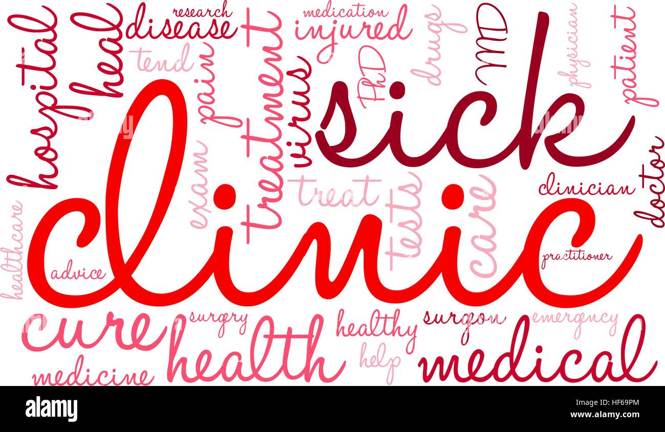 Clinic word cloud on a white background Stock Vector Image & Art - Alamy