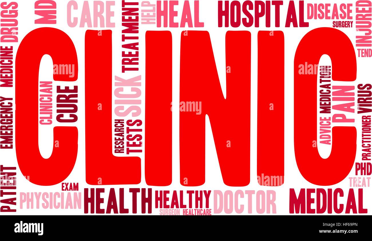 Clinic word cloud on a white background Stock Vector Image & Art - Alamy