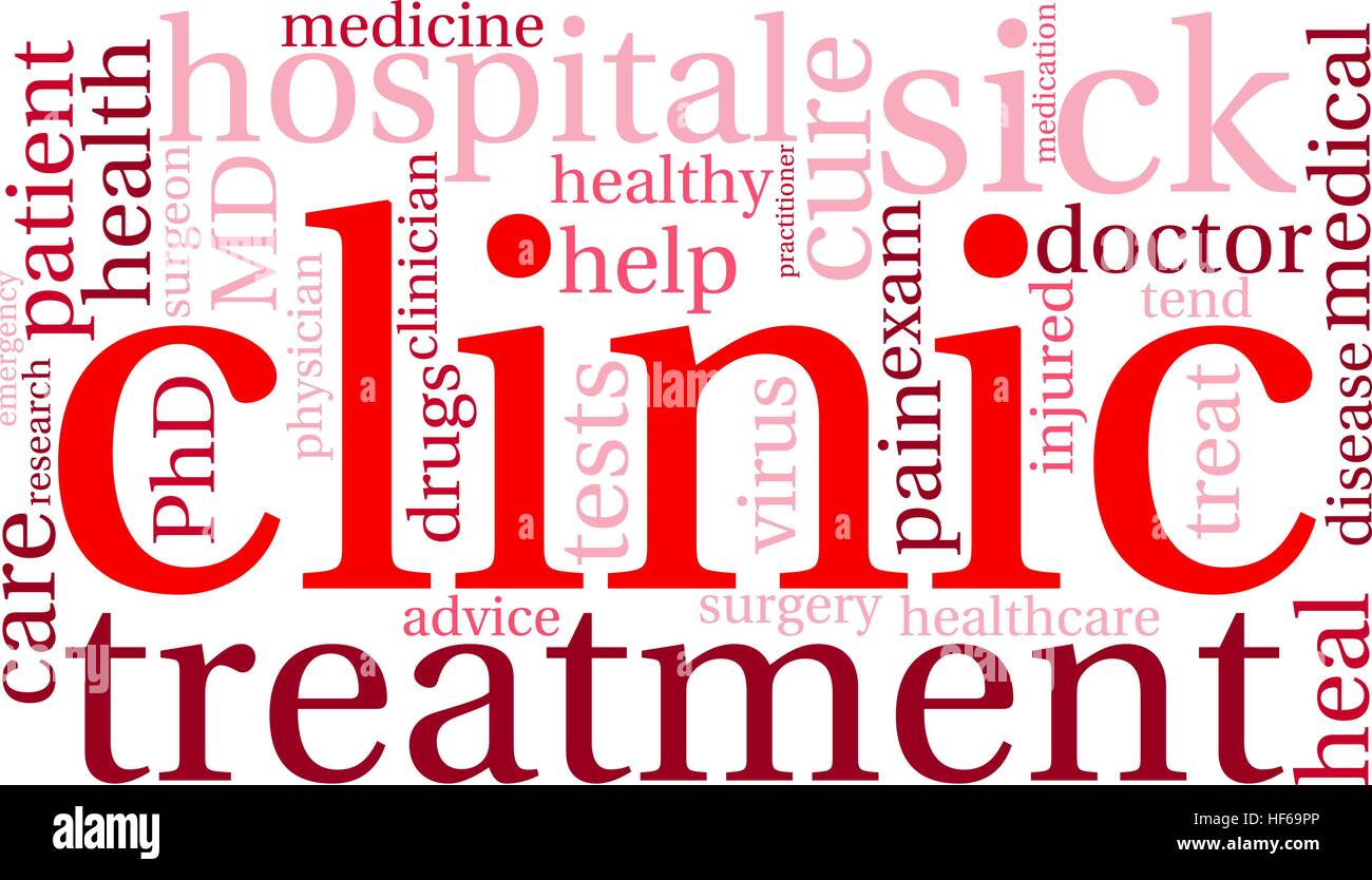 Clinic word cloud on a white background Stock Vector Image & Art - Alamy