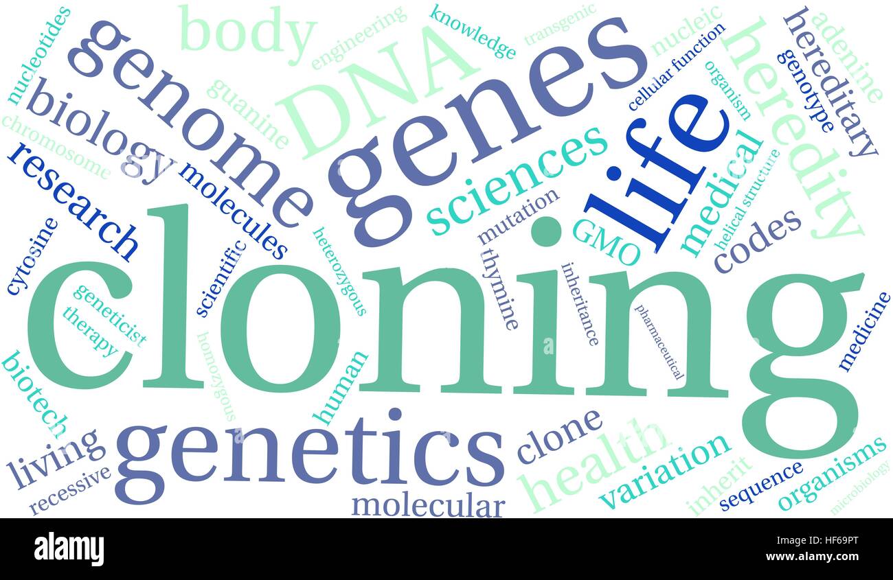Cloning word cloud on a white background Stock Vector Image & Art - Alamy