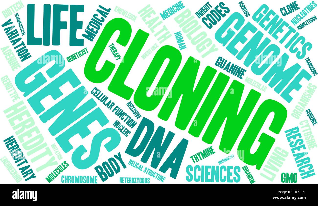 Cloning word cloud on a white background Stock Vector Image & Art - Alamy