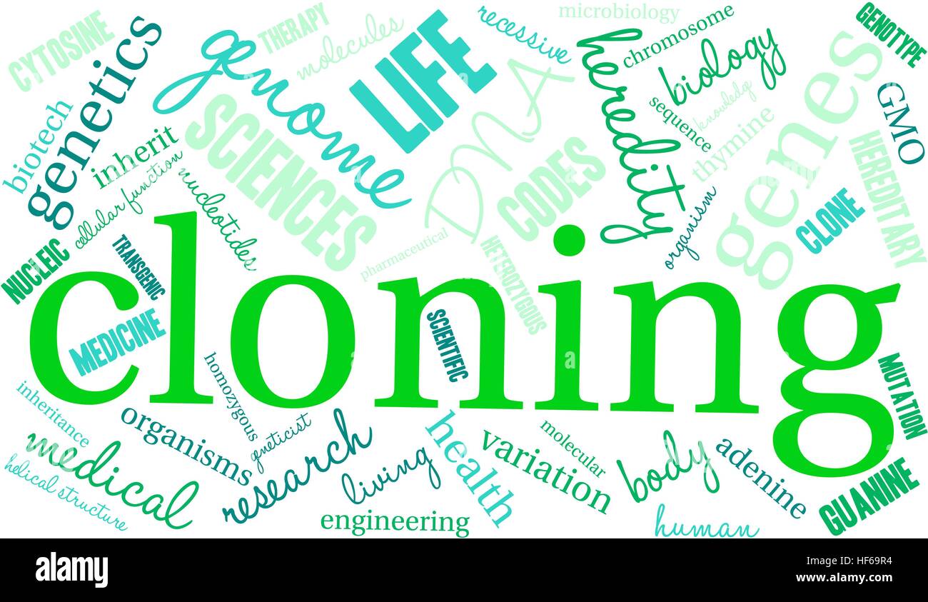 Cloning word cloud on a white background Stock Vector Image & Art - Alamy
